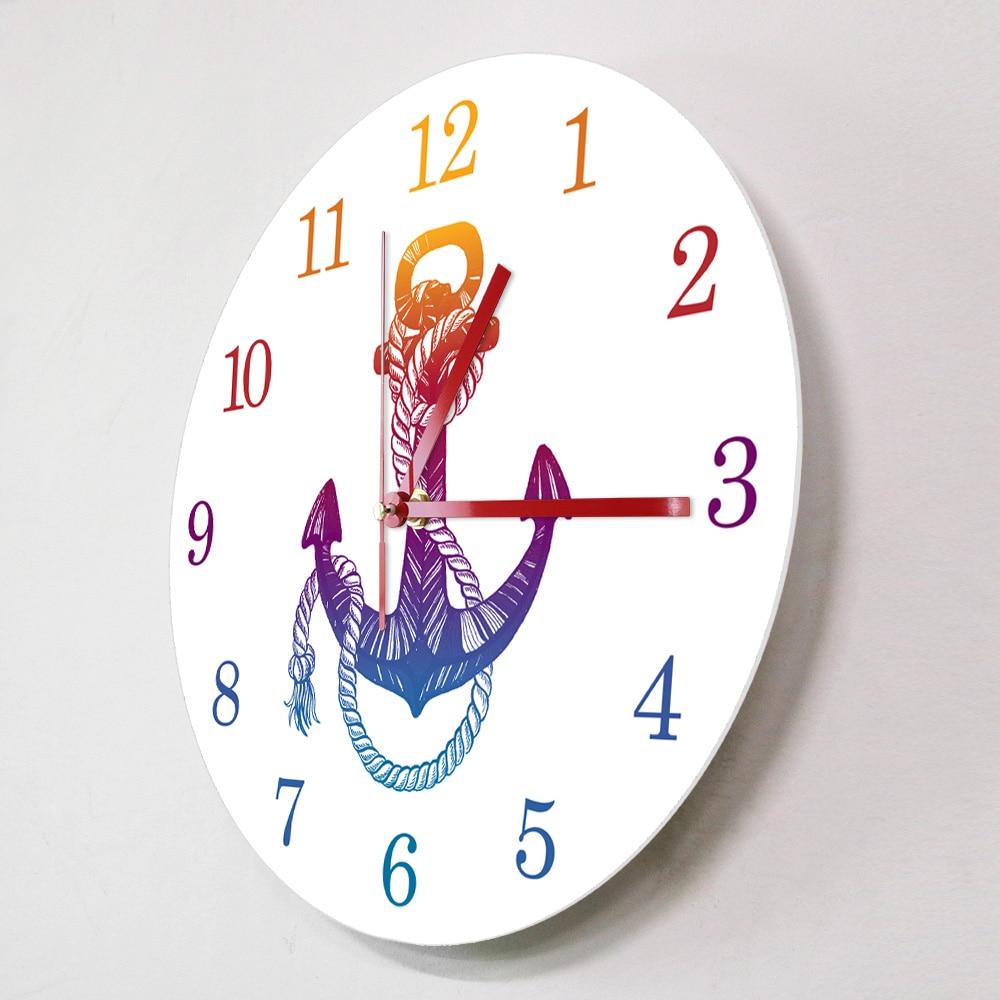 Vintage Anchor Sea Minimalist Quartz Mute Wall Clo... – Grandado