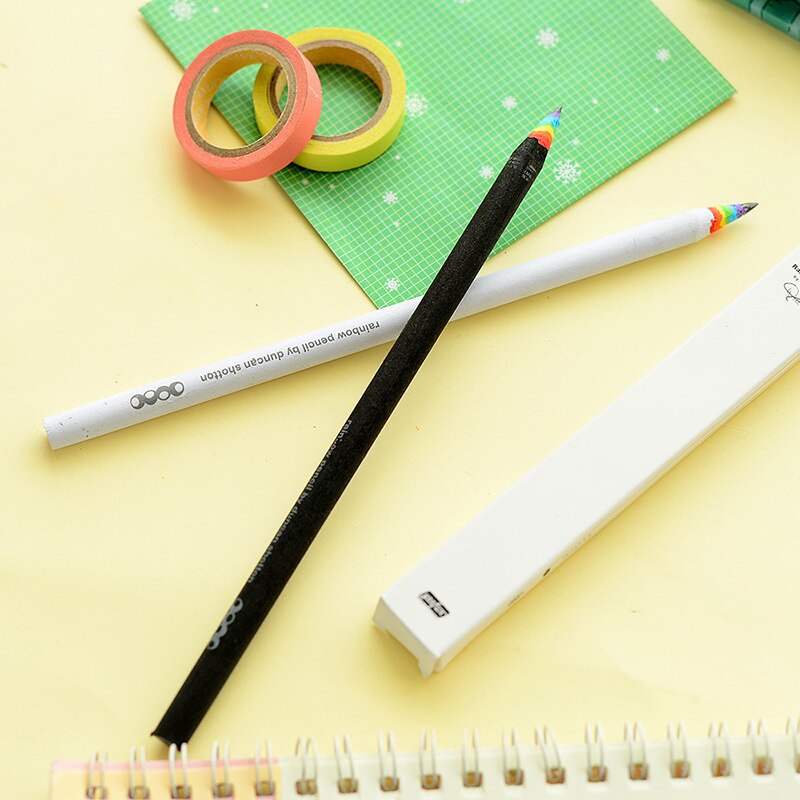 2 unids/set lindo Arco Iris 2B lápices Kawaii grad... – Grandado