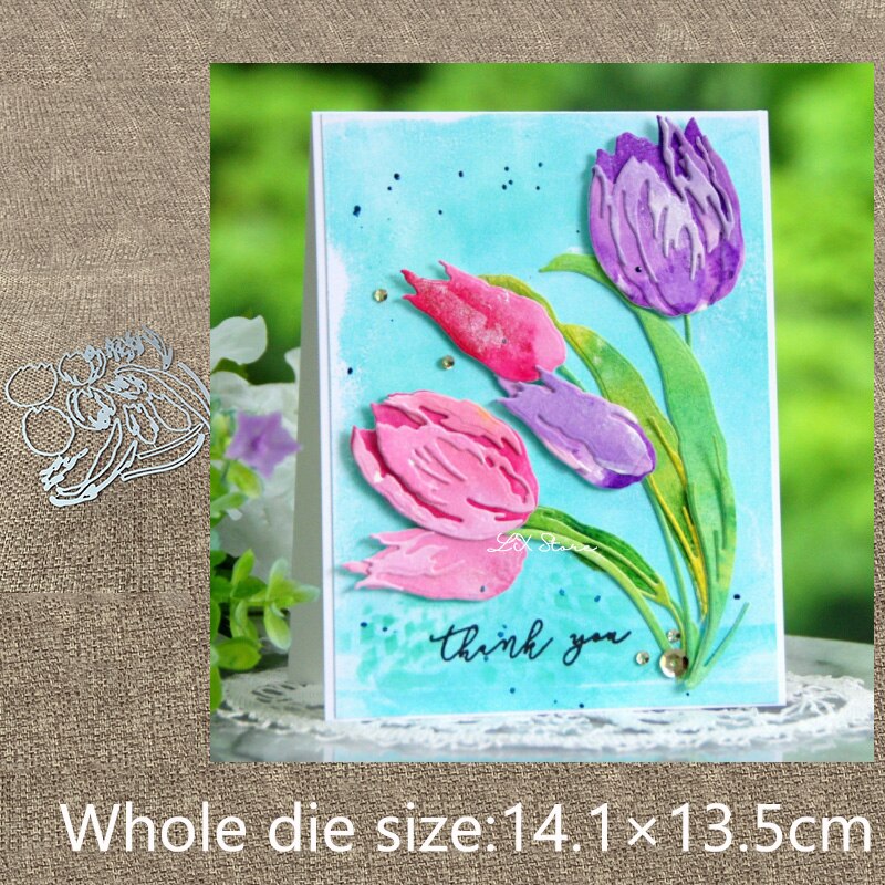 Craft Metal stencil mold Cutting Dies Tulip flower... – Grandado