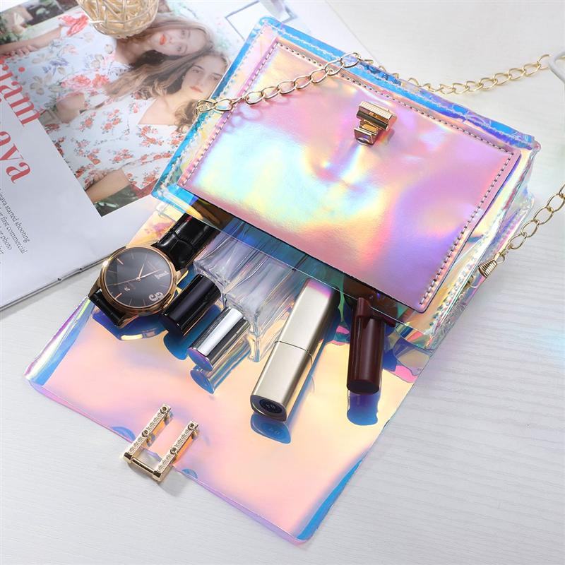 FENICAL Women Transparent Handbag Colorful Chain B... – Vicedeal