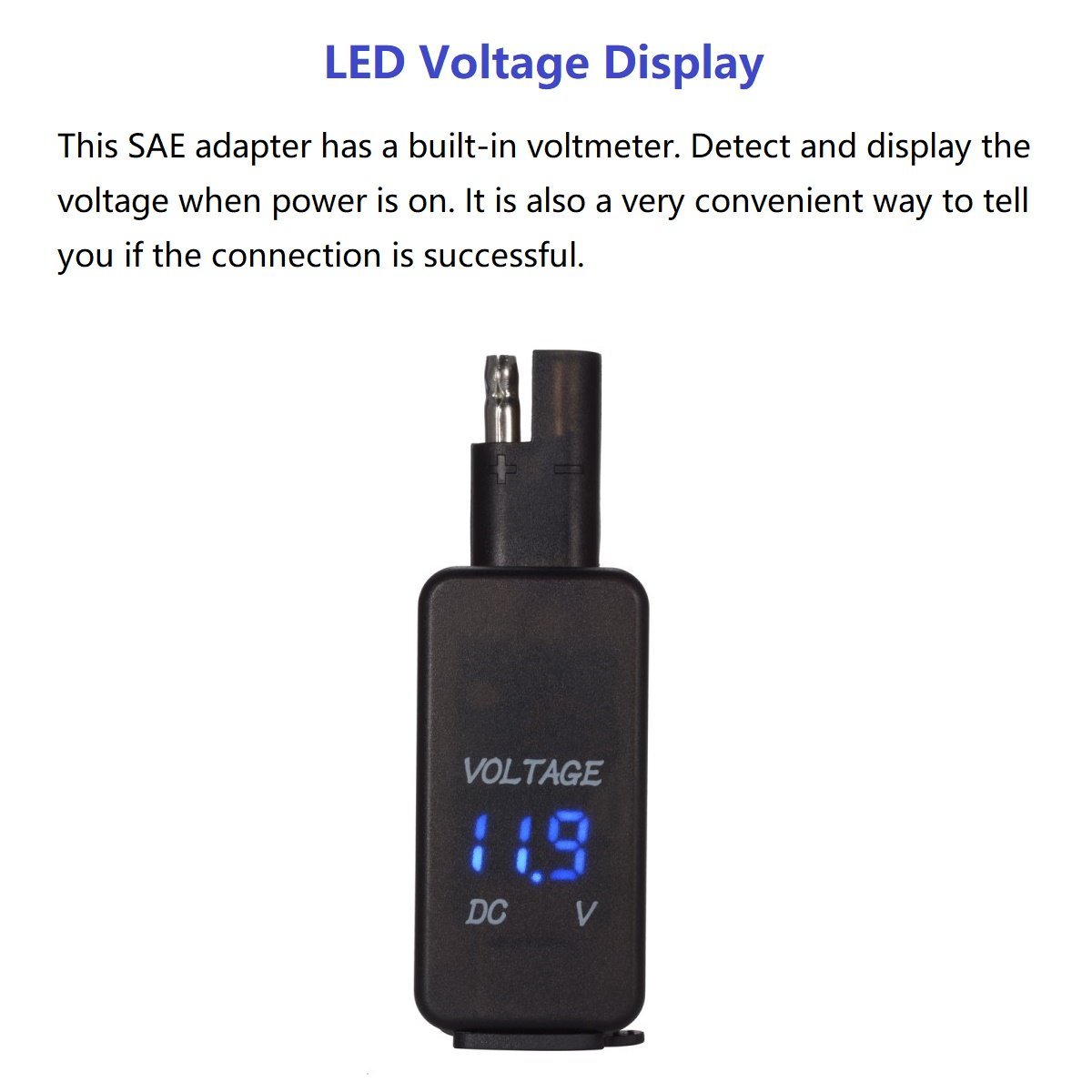4.2A SAE to Dual Waterproof USB Charger Voltmeter ... – Grandado