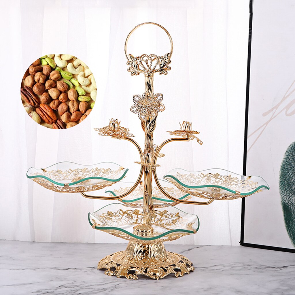 Luxury Multi Layer Glass Fruit Tray Serving Tray P... – Vicedeal
