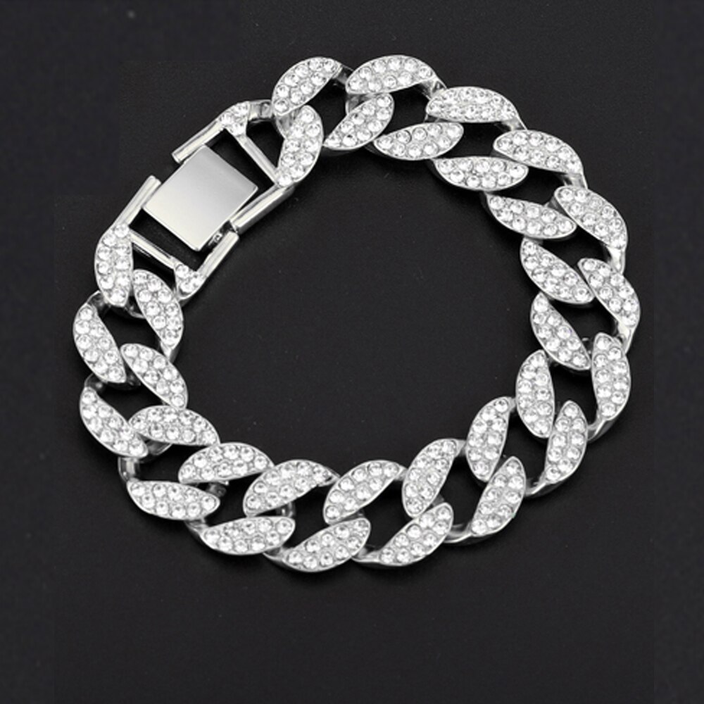 Hip Hop Iced Out Men's Rapper Bracelet Full Rh... – Grandado