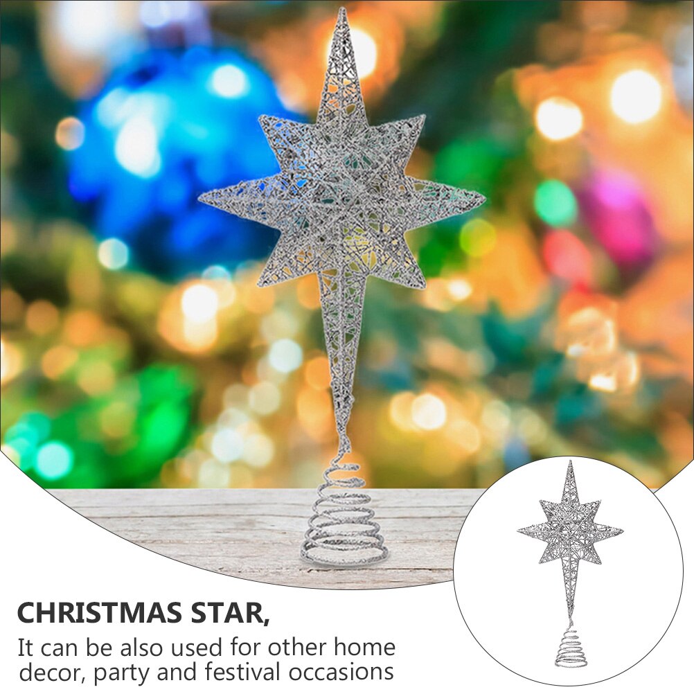1Pc Christmas Eight Pointed Star Tree Topper Party... – Grandado
