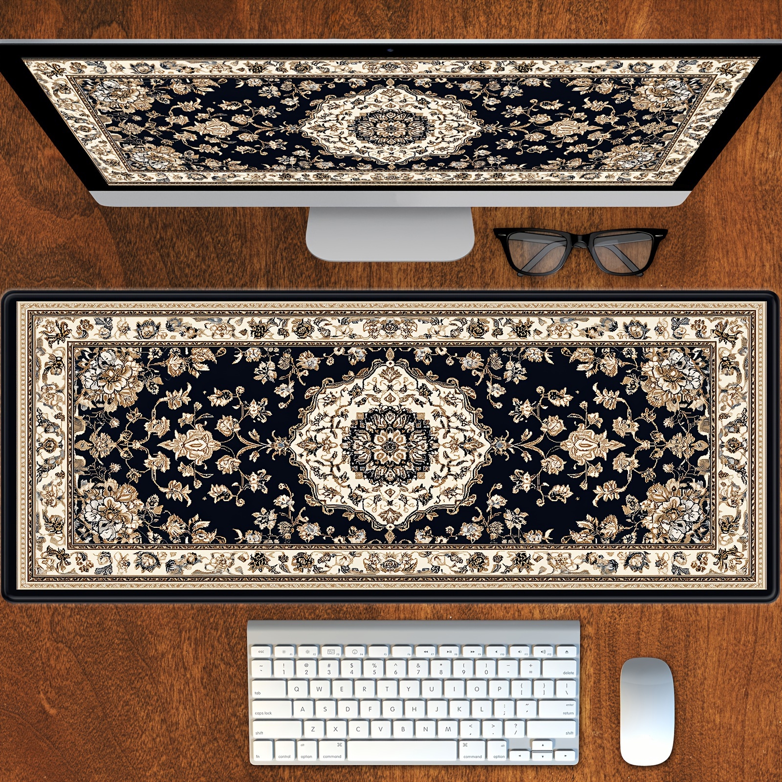 XXL Black Persian mouse pad long table mat floor m... – Vicedeal