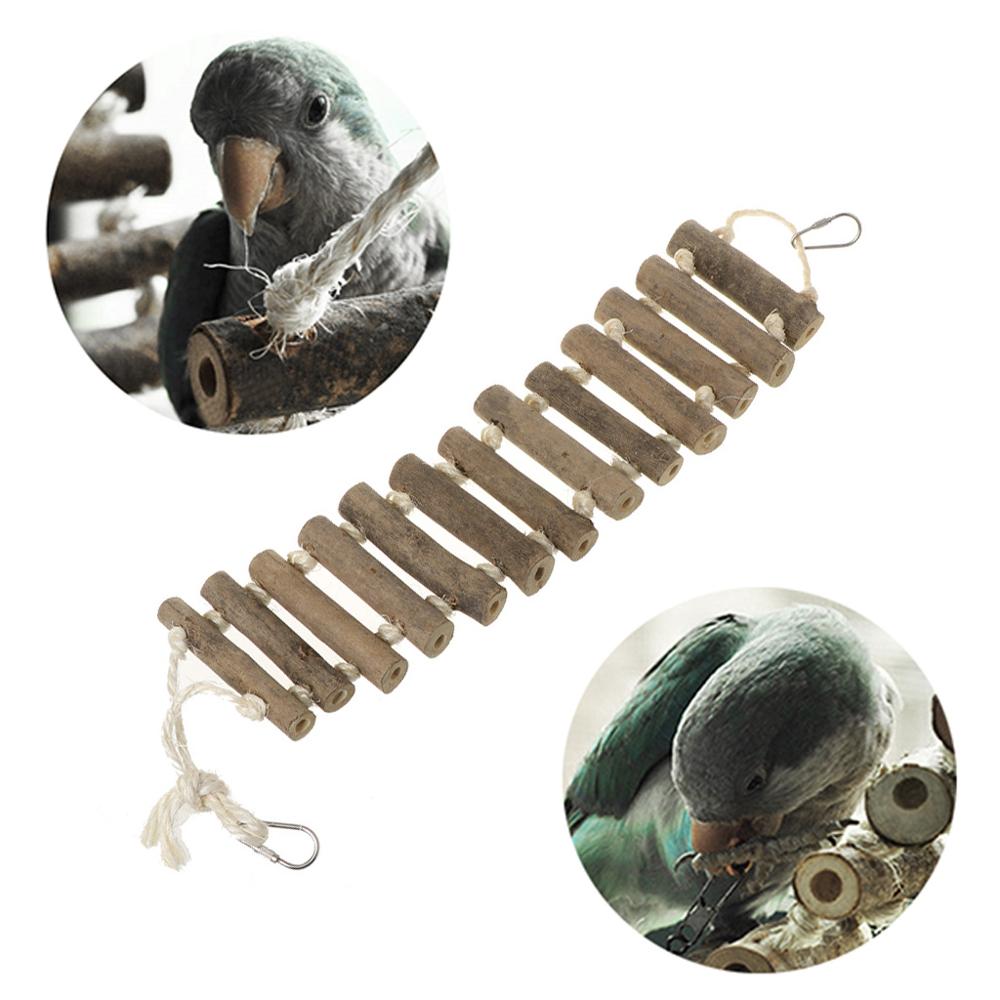 Naturals Hout Touw Opknoping Ladder Vogel Papegaai... – Vicedeal