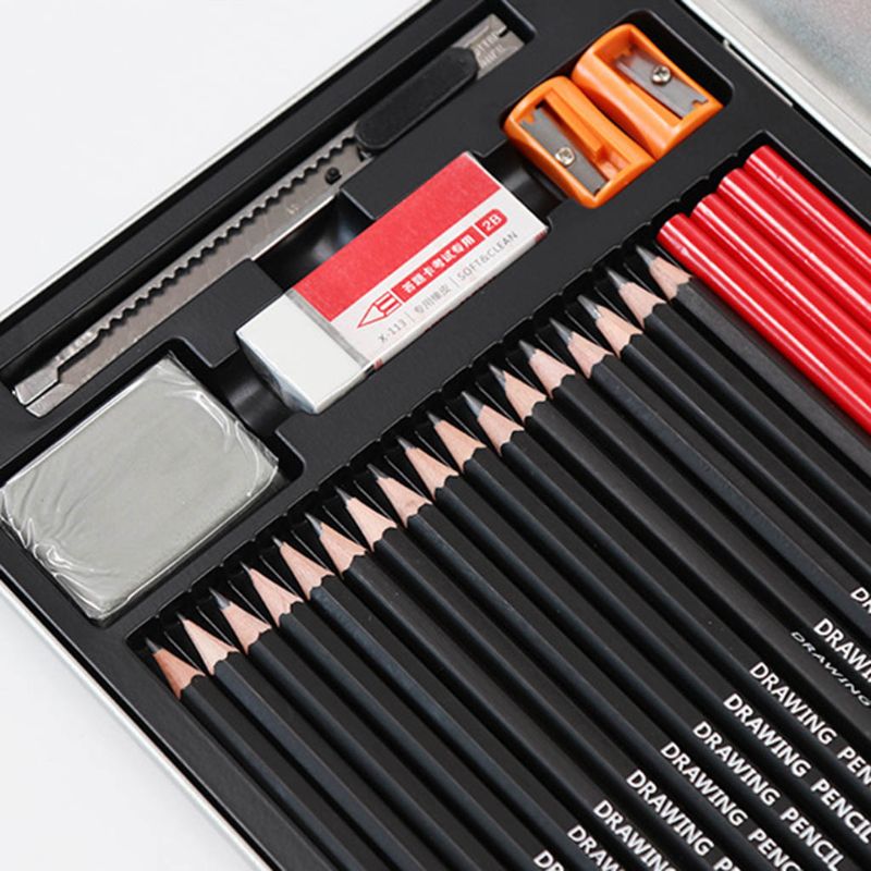 30pcs/set Sketching Pencil Drawing Kit 2H HB 2B 3B... – Grandado