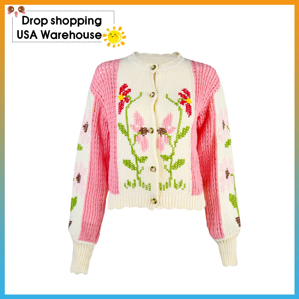 Hollow knitted cardigan thin coat jacket women swe... – Grandado