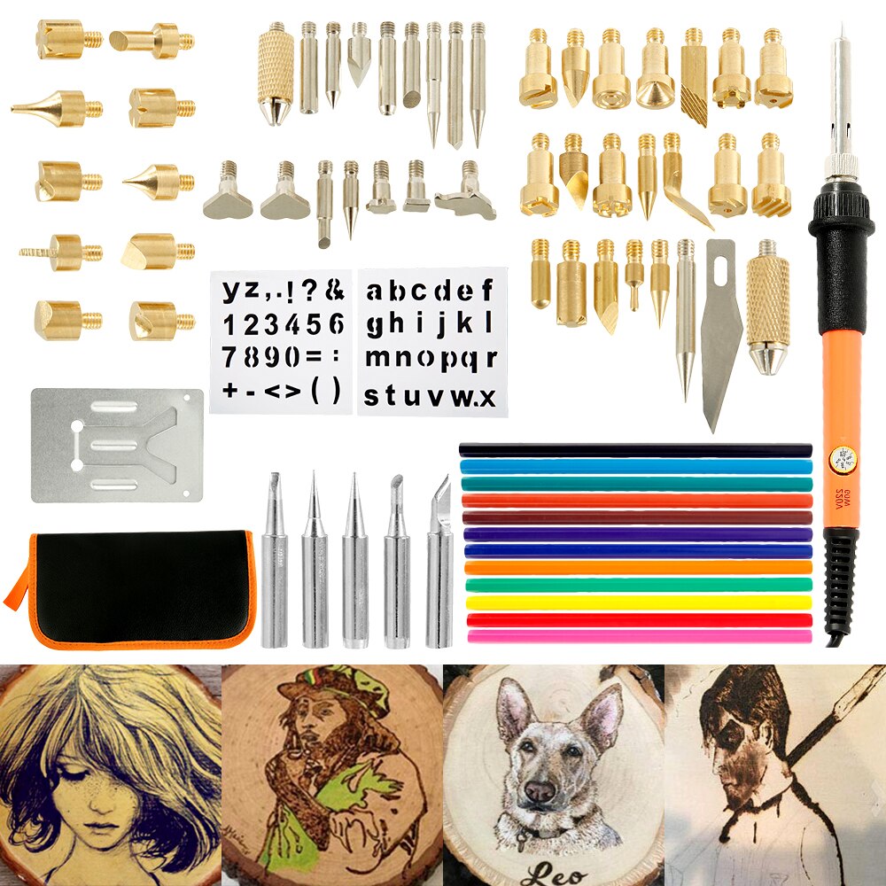 73pcs Carving Pyrography Pen Kit Wood Burning Wood... – Grandado