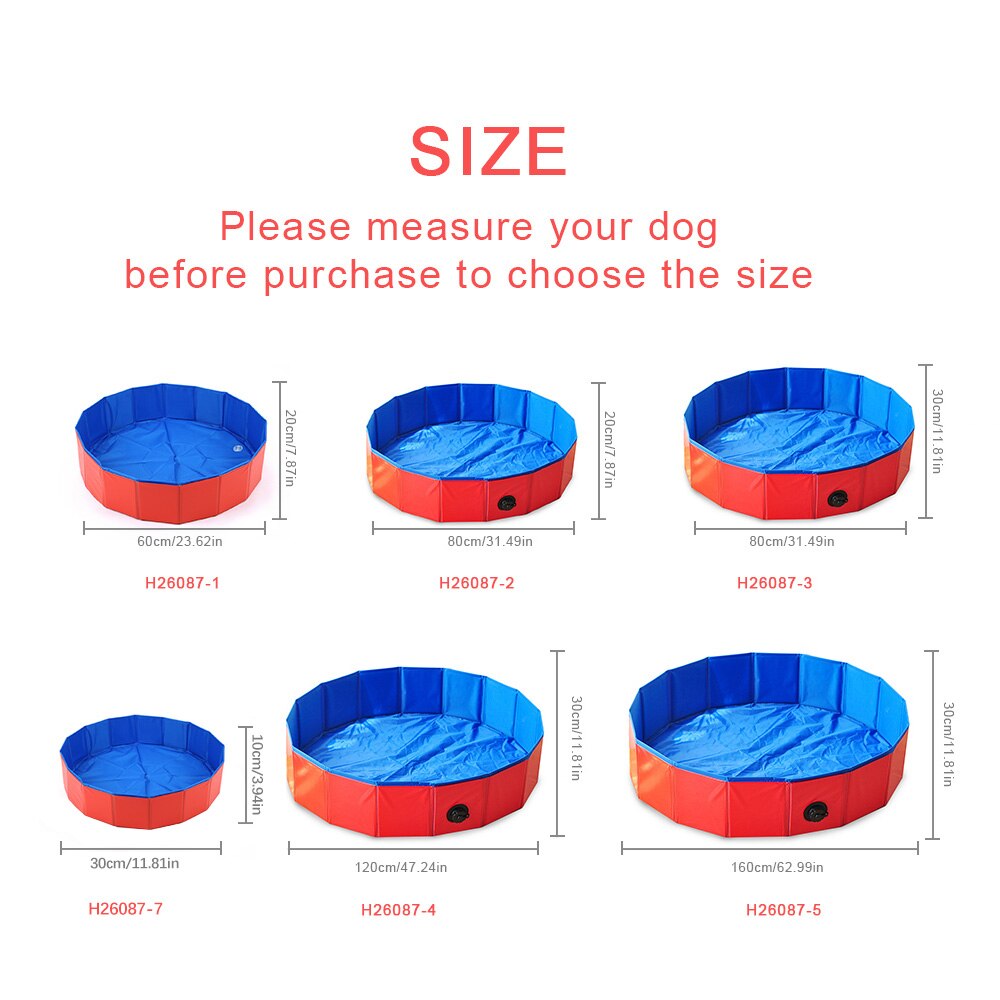 Dog Pool Foldable Dog Swimming Pool Portable Pet B... – Grandado