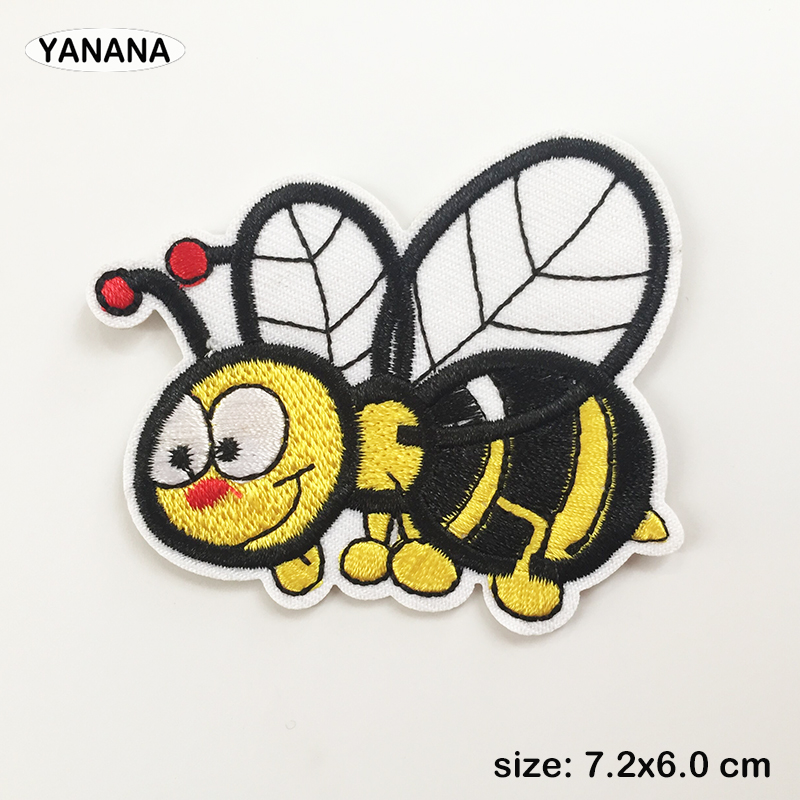 Schöne biene stickerei mit abzeichen Eisen auf Pat... – Grandado