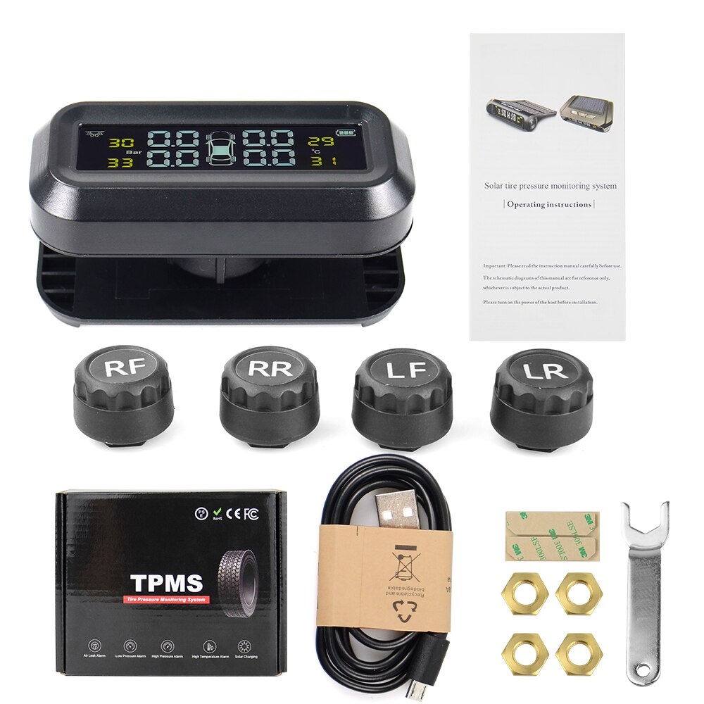 Tpms Tire Pressure Monitoring System Solar Power D Grandado