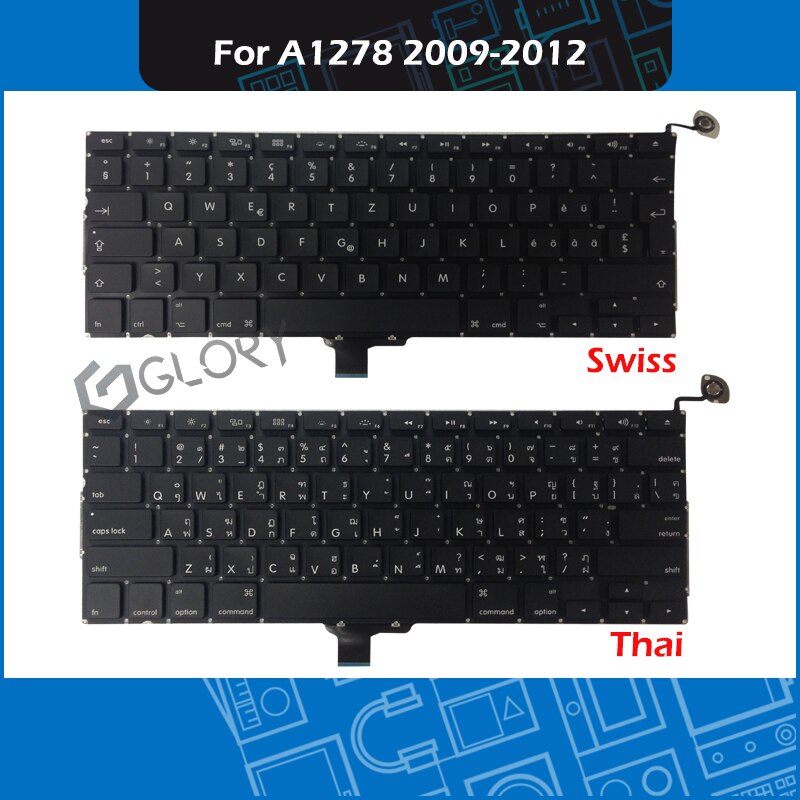 A1278 Keyboard Swiss Thai for Macbook Pro 13" Unib... – Vicedeal