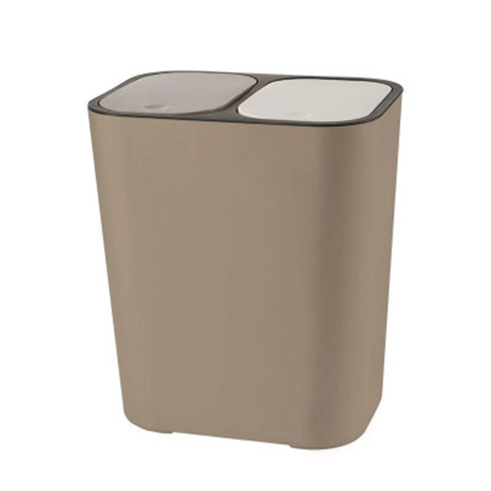 Trash Bin Rectangular PP Double Compartment Trash ... – Vicedeal