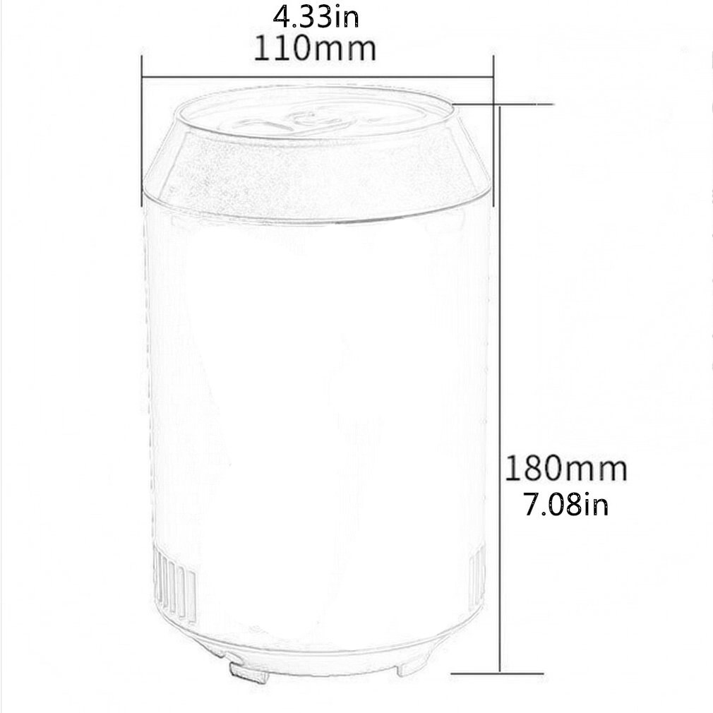USB mini refrigerator ABS Metal Semiconductor car ... – Grandado