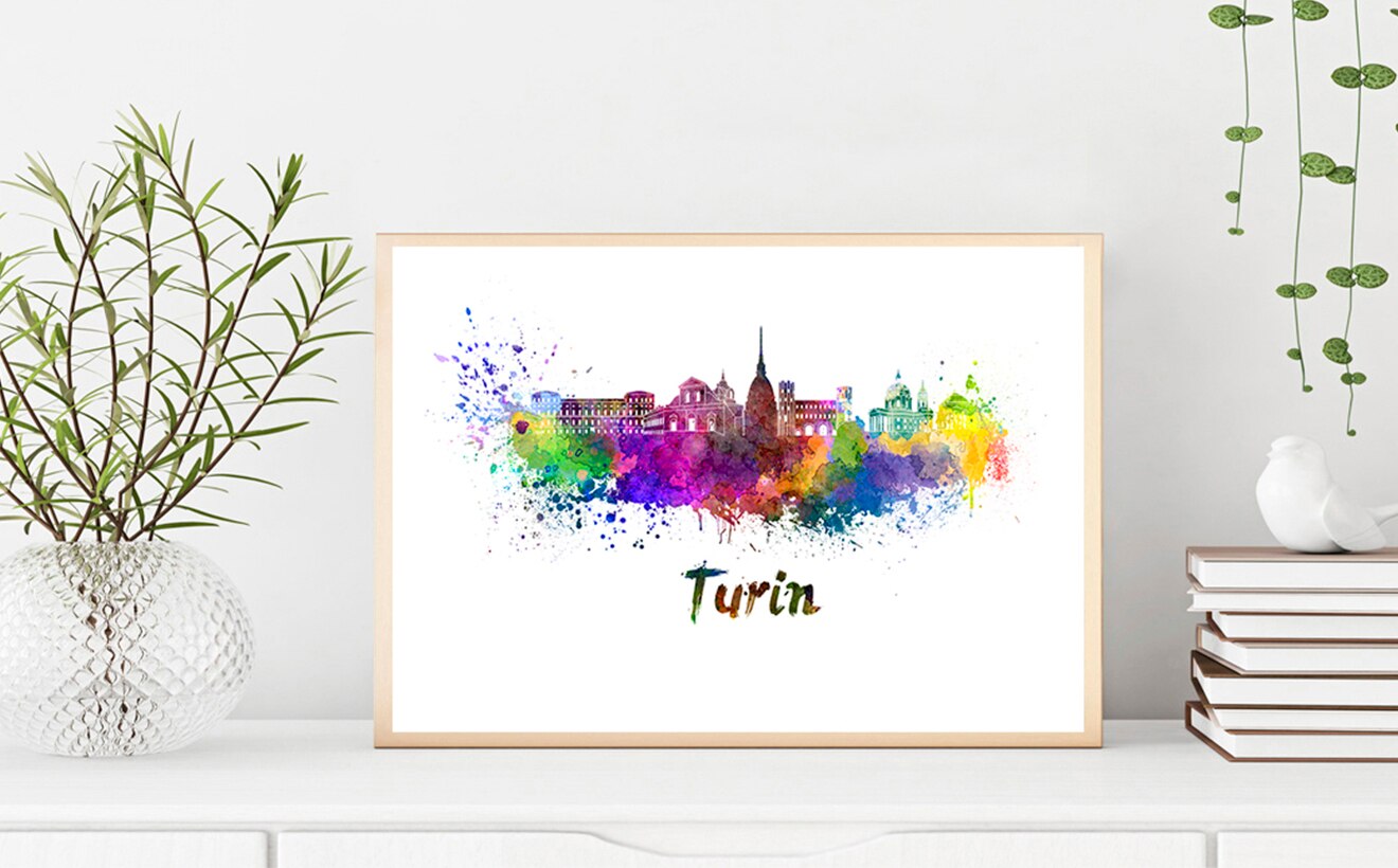 Turin Skyline Poster - Lámina Artistica Decoracion... – Grandado