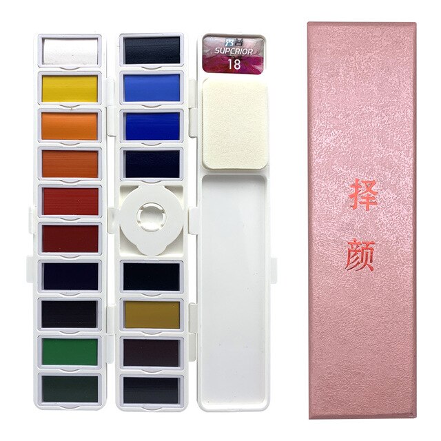 Superior 18/38/58Colors Fold Solid Watercolor Pain... – Vicedeal