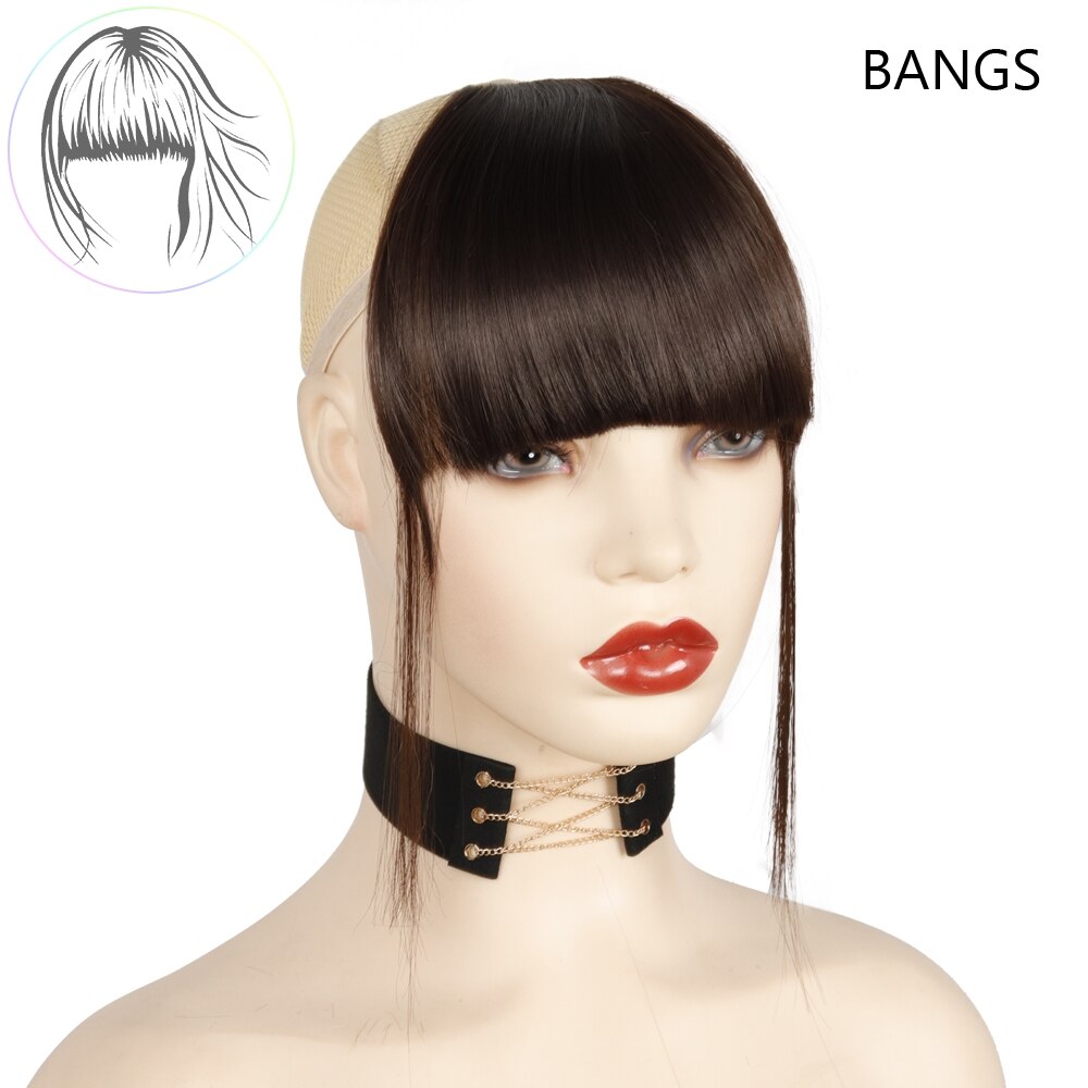 Azqueen syntetiskt klämma i luggen främre snygg lu... – Grandado