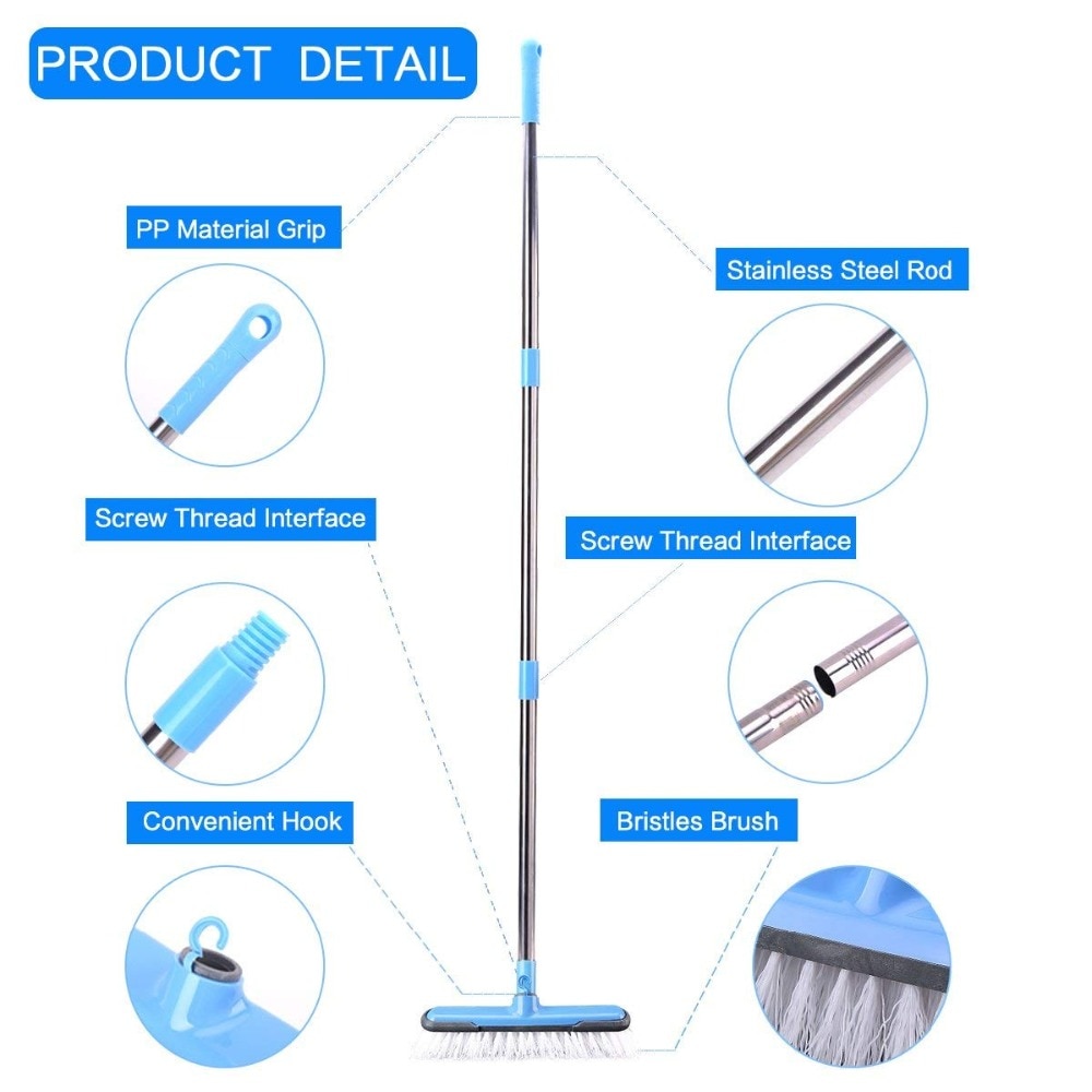Floor Scrub Brush with Adjustable Long Handle Stif... – Grandado