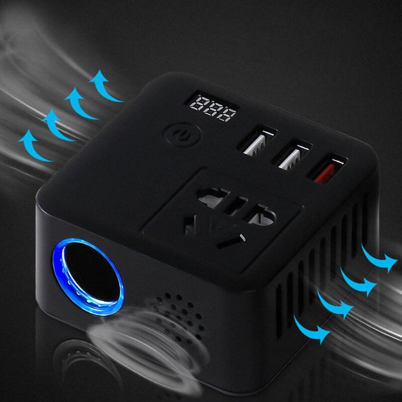 150W LCD Car Inverter Auto Laptop Fan Charger Conv... – Grandado