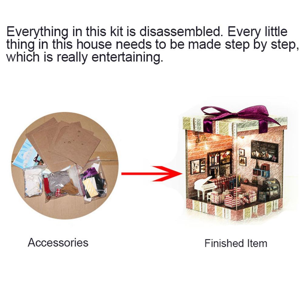 Wooden Hand Assembled Building Model DIY Cottage L... – Grandado