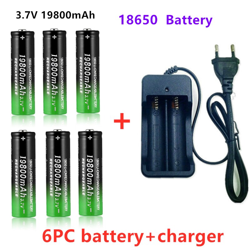 100% 18650 Battery 19800mAh 3.7V 18650 Li-ion batt... – Vicedeal