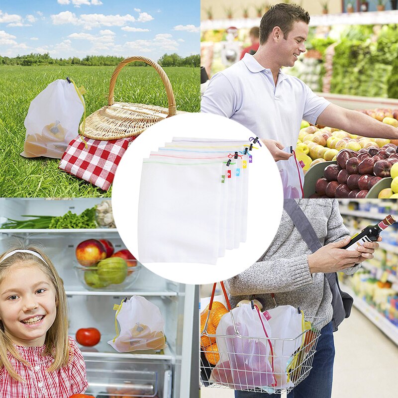 5pcs Colorful Eco-friendly Fruit And Vegetable Mes... – Grandado