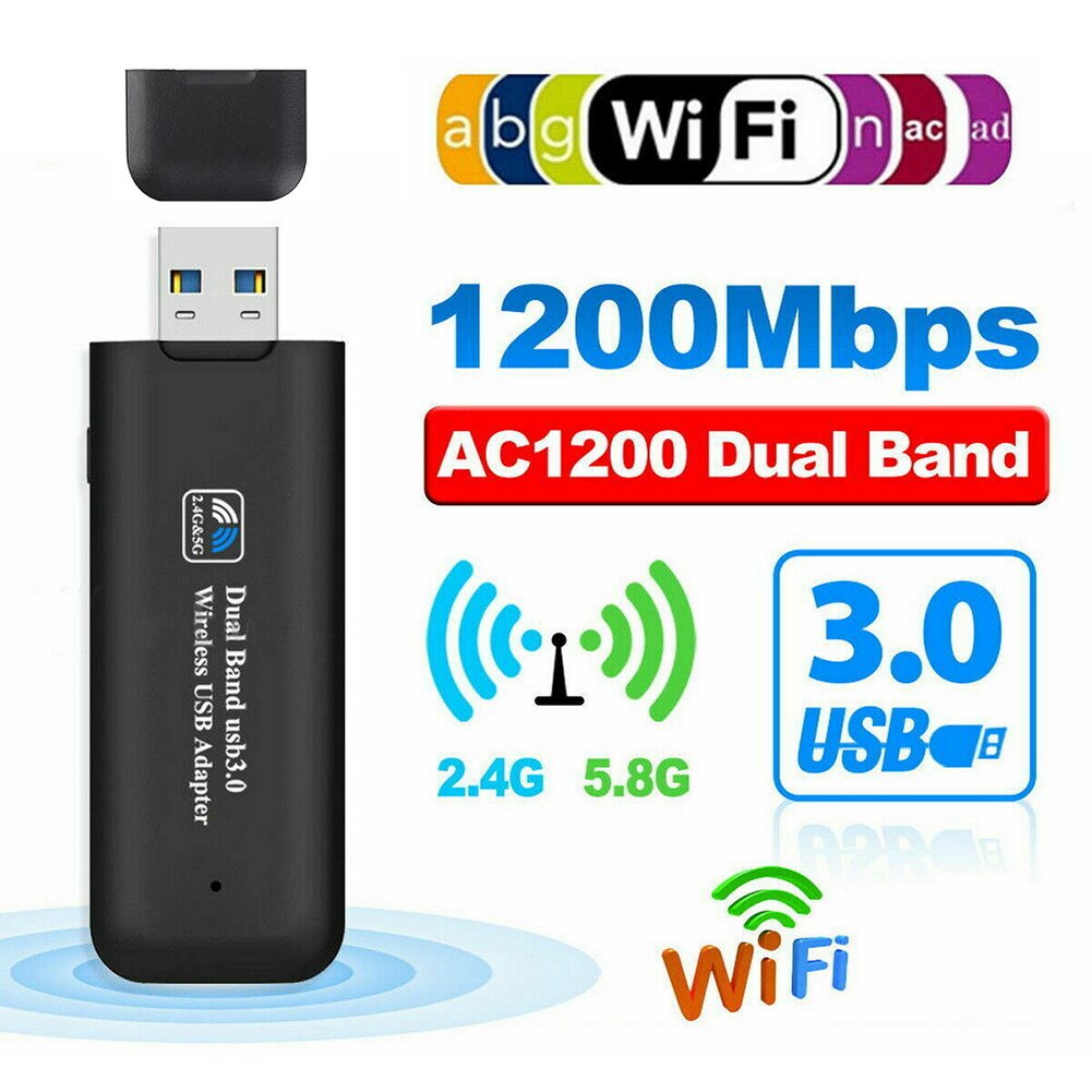 2.4g/5.8g 1200 mbps dual band usb 3.0 trådlöst nät... – Grandado