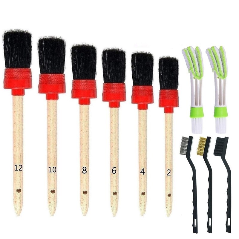 11 Pieces Auto Detailing Brush Set For Cleaning Wh... – Grandado