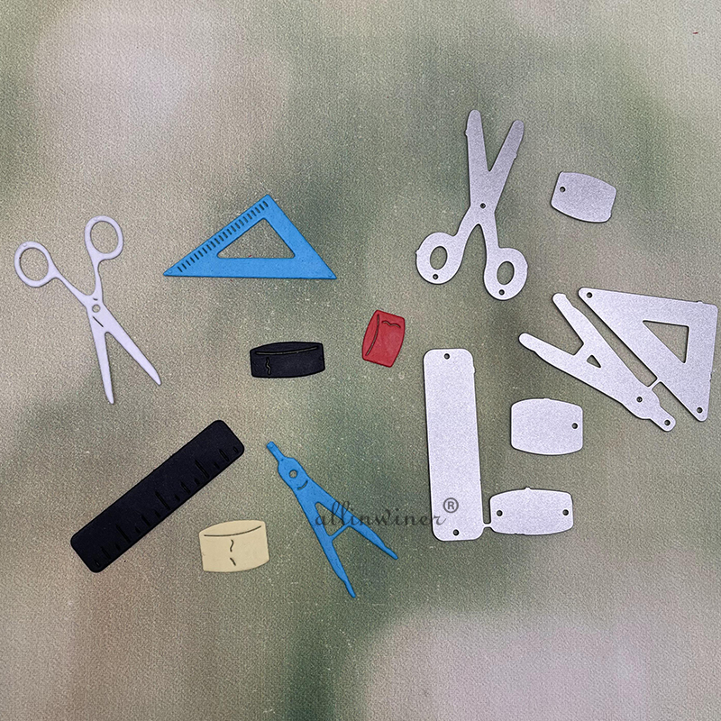 Scissors ruler pen brush DIY Craft Metal Cutting D... – Vicedeal