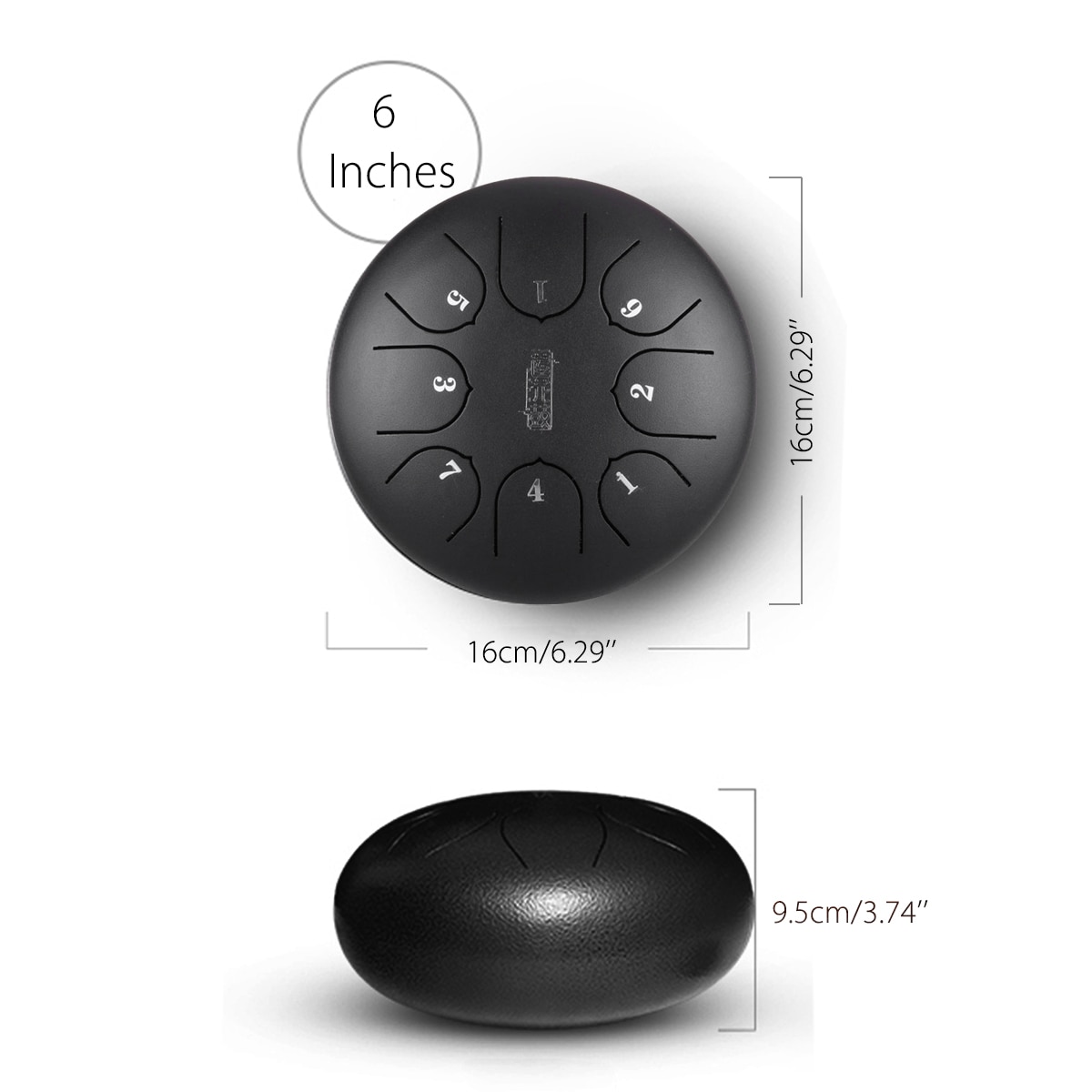 6 Inch Mini Drum 8 Tone Steel Tongue Drum Handpan ... – Grandado