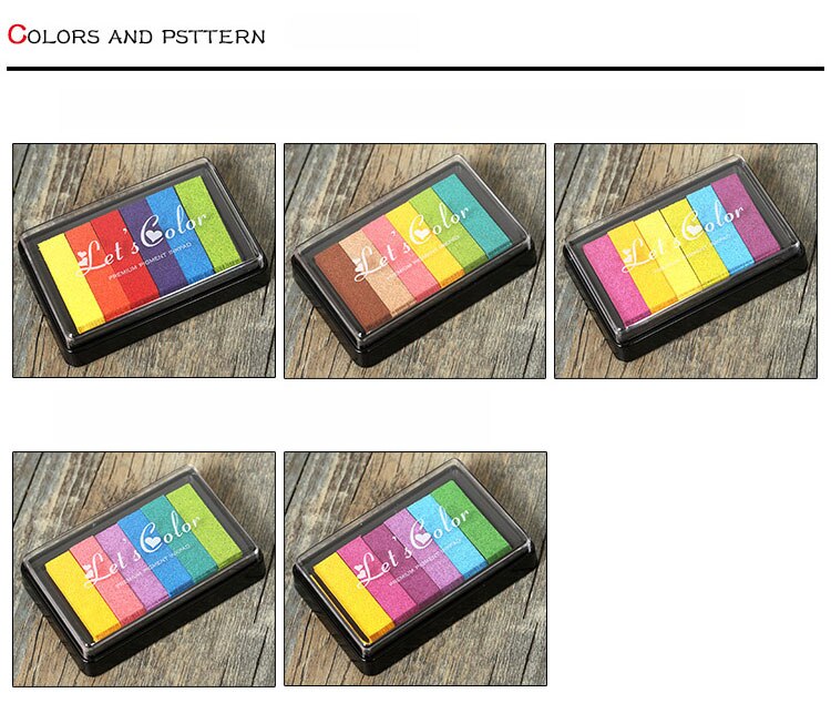 Jamie Notes Color Ink Pad Multicolour Inkpad Stamp... – Vicedeal