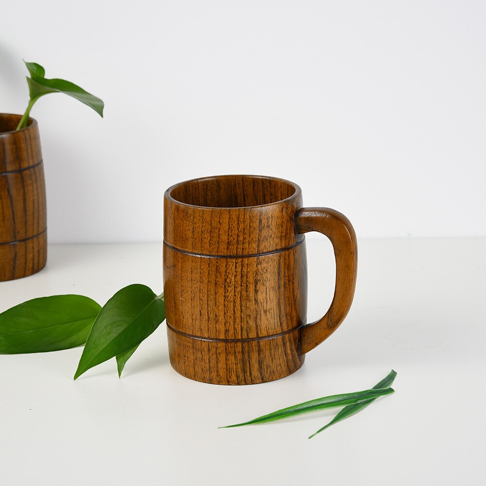 Holz Teetasse Mit Griff Natürliche Handgemachte Ho... – Vicedeal