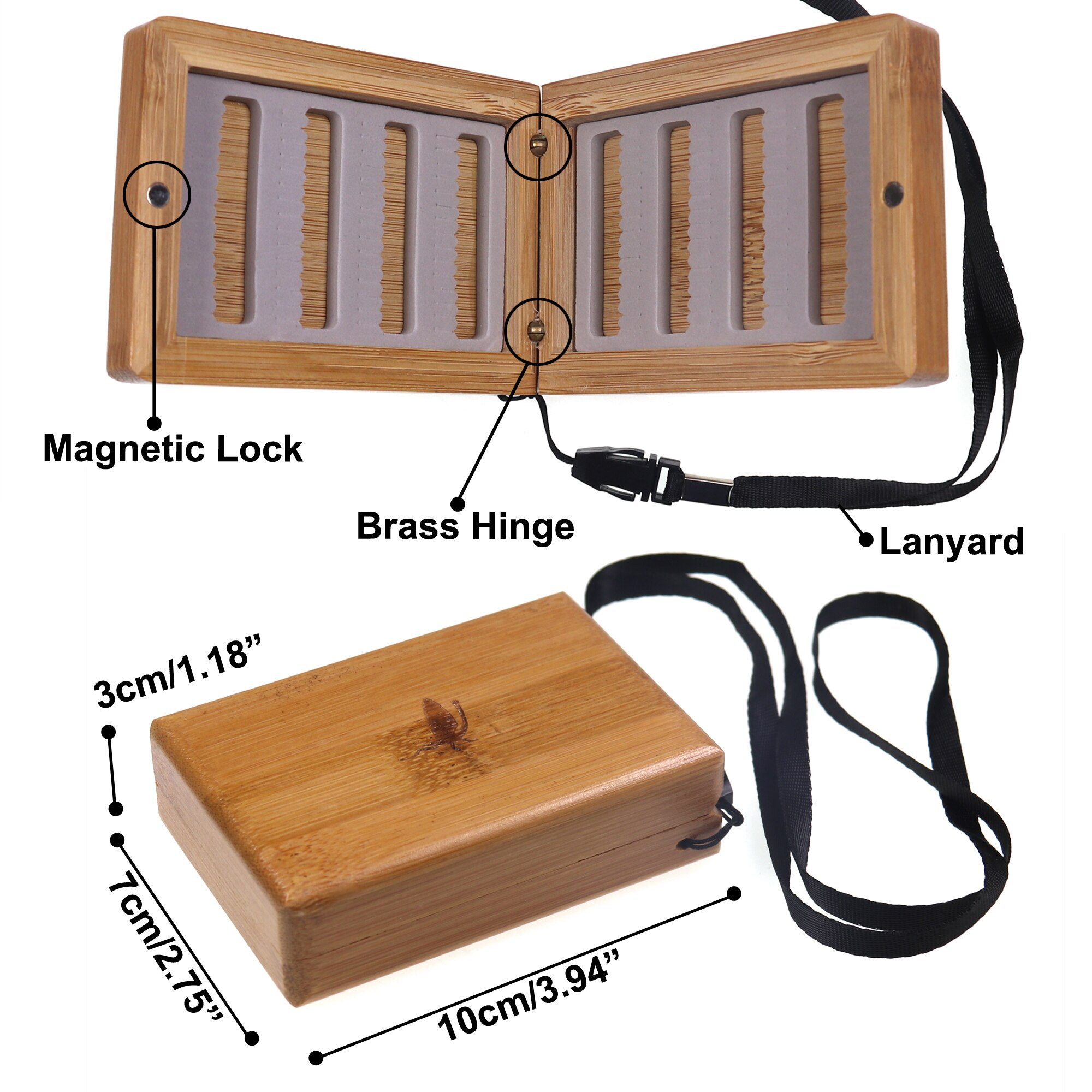 Wifreo 1PC Waterproof Nymph Flies Box Bamboo Two F... – Grandado