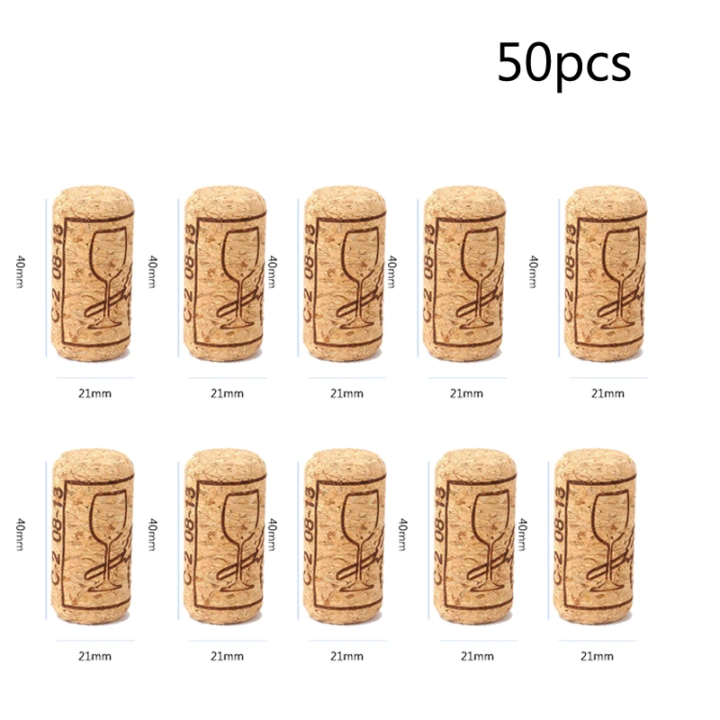 50 100 Pcs Wine Corks Stopper Natural Reusable Fun... – Grandado