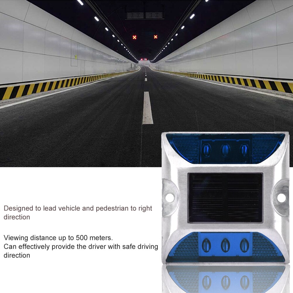 6 LED Solar Powered Road Stud Light Reflective Gro... – Grandado