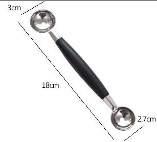 Ice Cream Sorbet Fruit Spoon Double-end Melon Ball... – Grandado