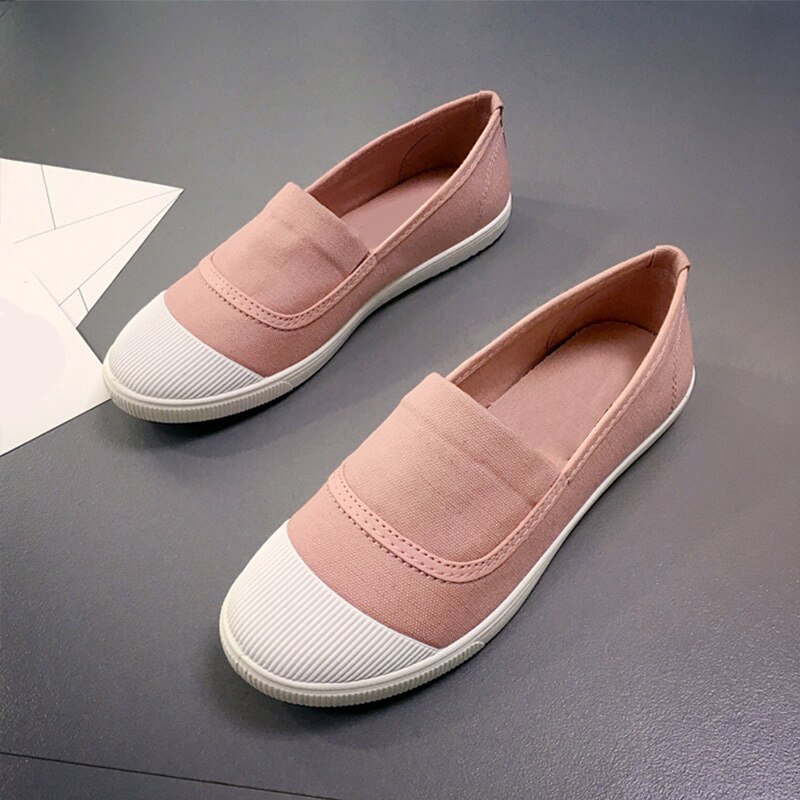 Women's Shallow Flats Canvas Ladies Sneakers Women... – Vicedeal