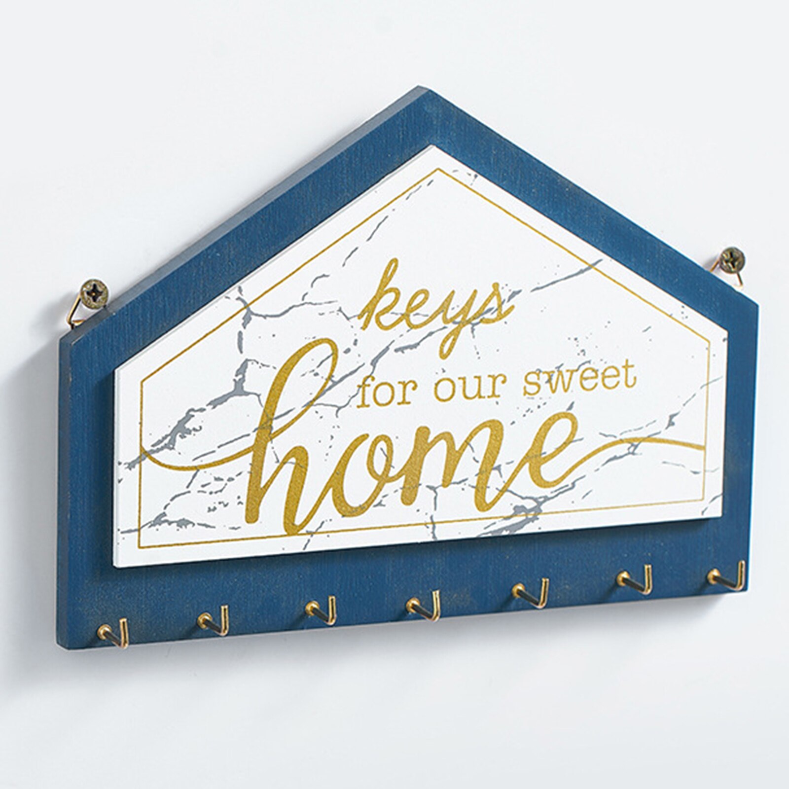 Wooden Wall Sign Plaque with Hooks Wall Mounted Ho... – Grandado