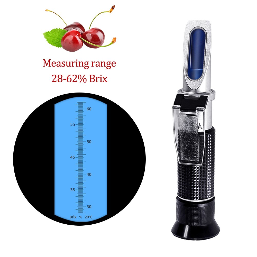 Handheld Brix Refractometer Tester 28-62% Brix Sui... – Grandado