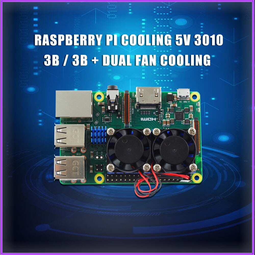 Raspberry Pi cooling 5v 3010 3B / 3B + dual fan co... – Grandado Raspberry Pi cooling 5v 3010 3B / 3B + dual fan co... – Grandado