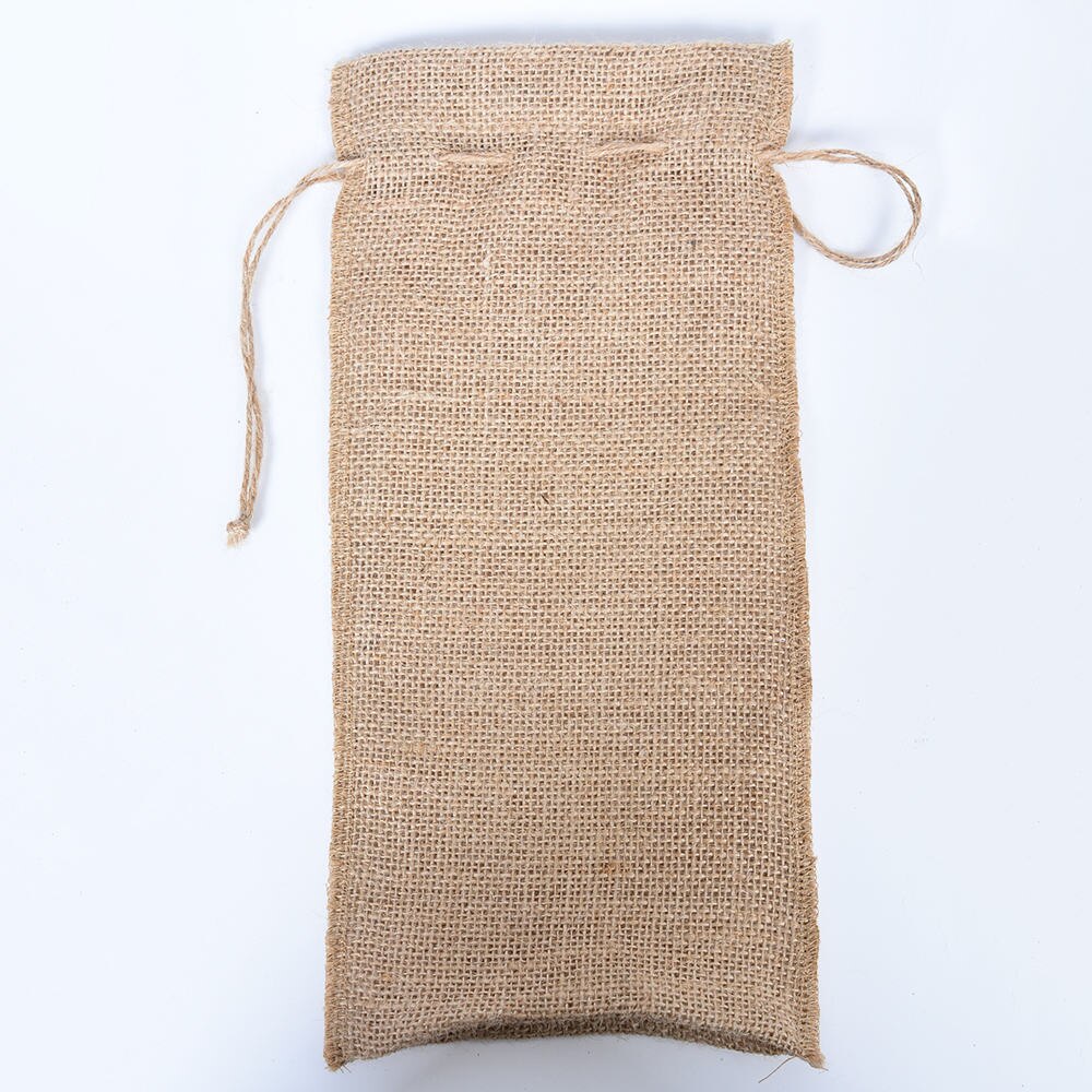 Natural Jute Drawstring Bag 5.9"x12.6" Red Jute Co... – Grandado