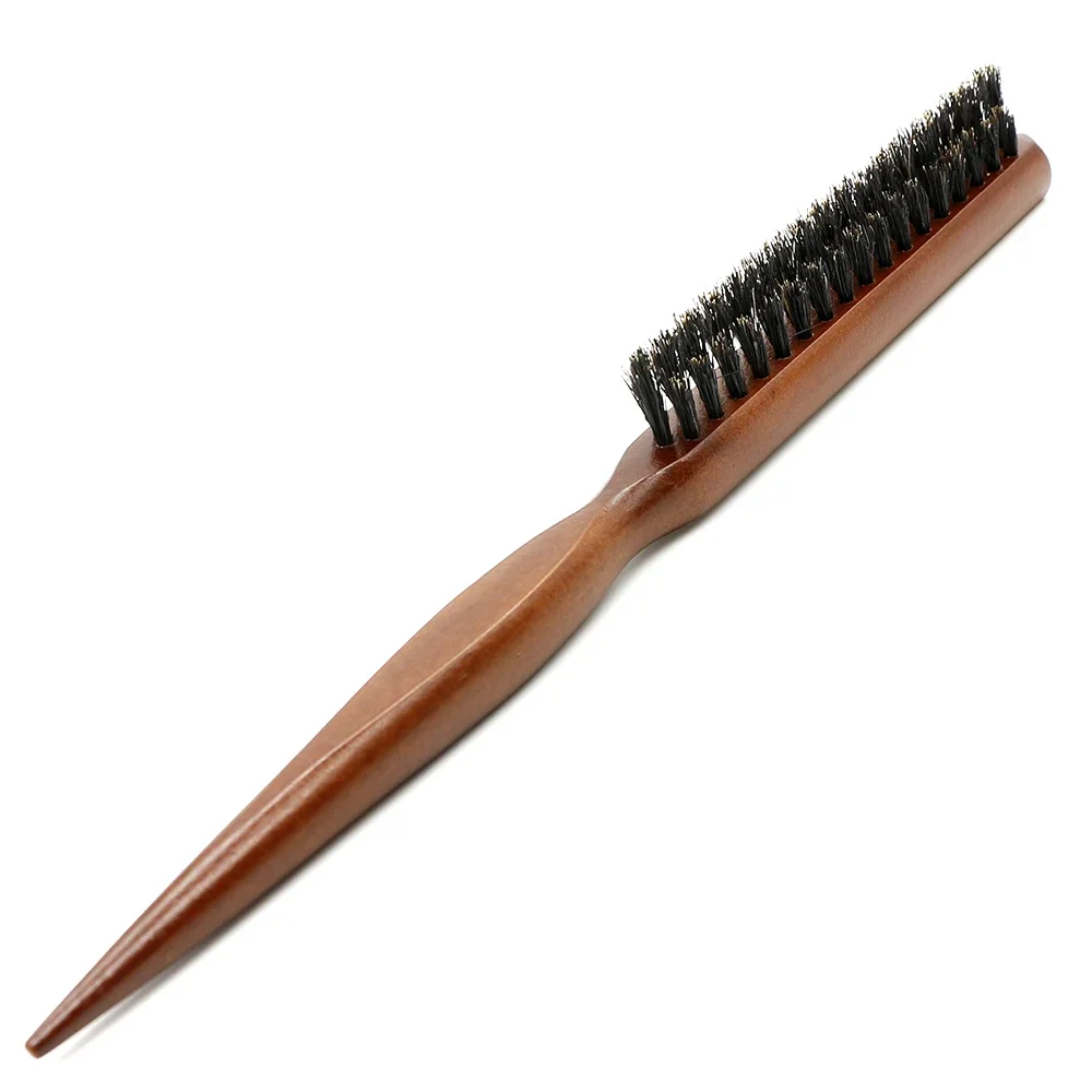1Pcs Natural Boar Bristle Hair Brush Slim Line Com... – Grandado