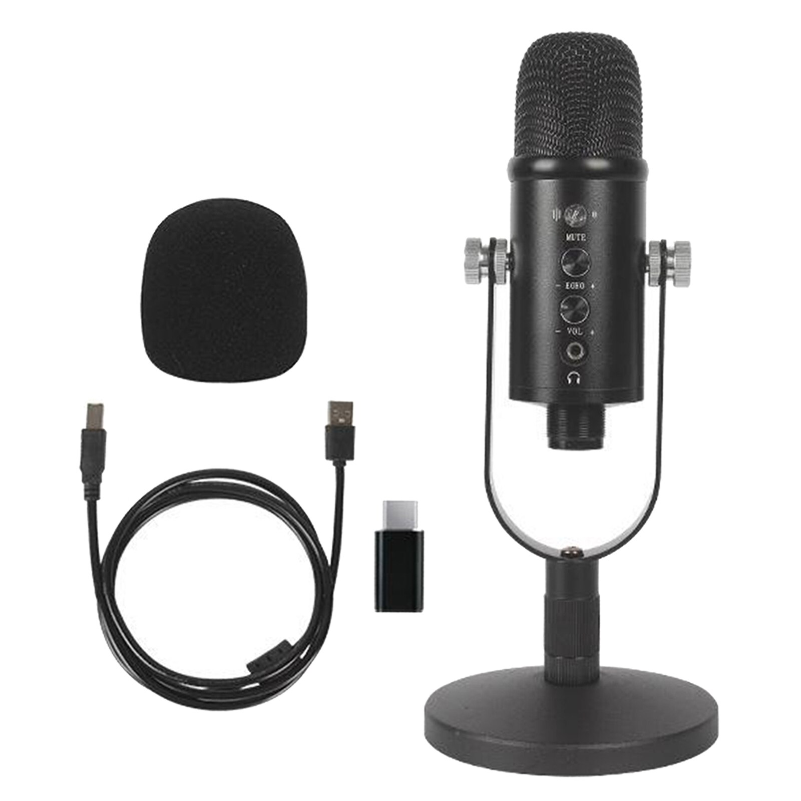 USB Microphone, PC Microphone USB Condenser Recording Gaming Mic with ...