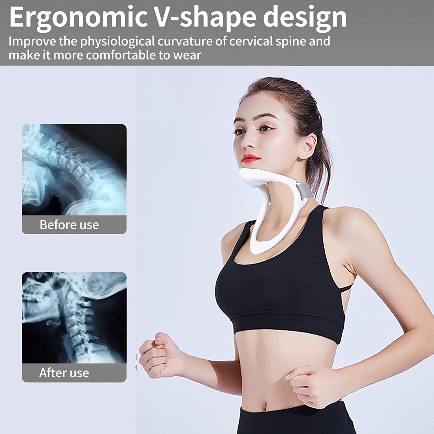 Cervical Brace Cervical Traction Device for Relief... – Grandado Cervical Brace Cervical Traction Device for Relief... – Grandado