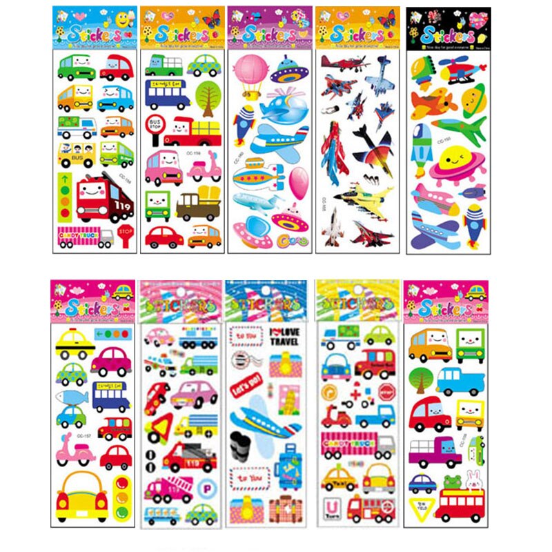 10Pcs no-repeat DIY Toys Stickers PVC For Kids pia... – Grandado