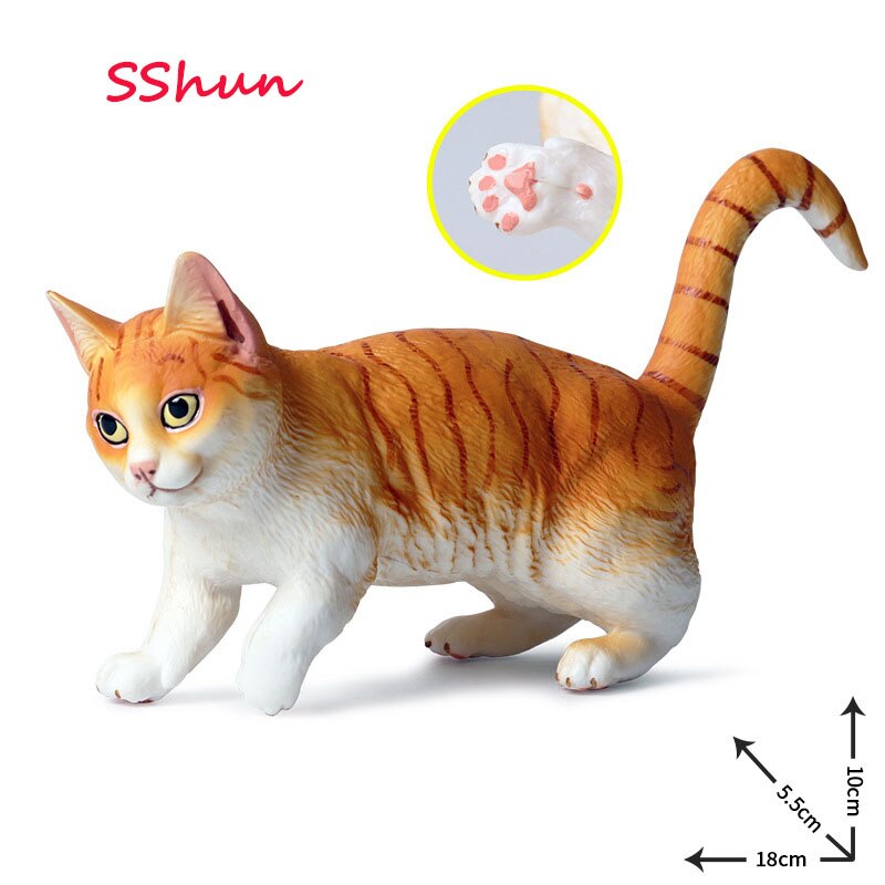 18*5.5*10CM Solid Simulation Wild Animal Cat Model... – Grandado