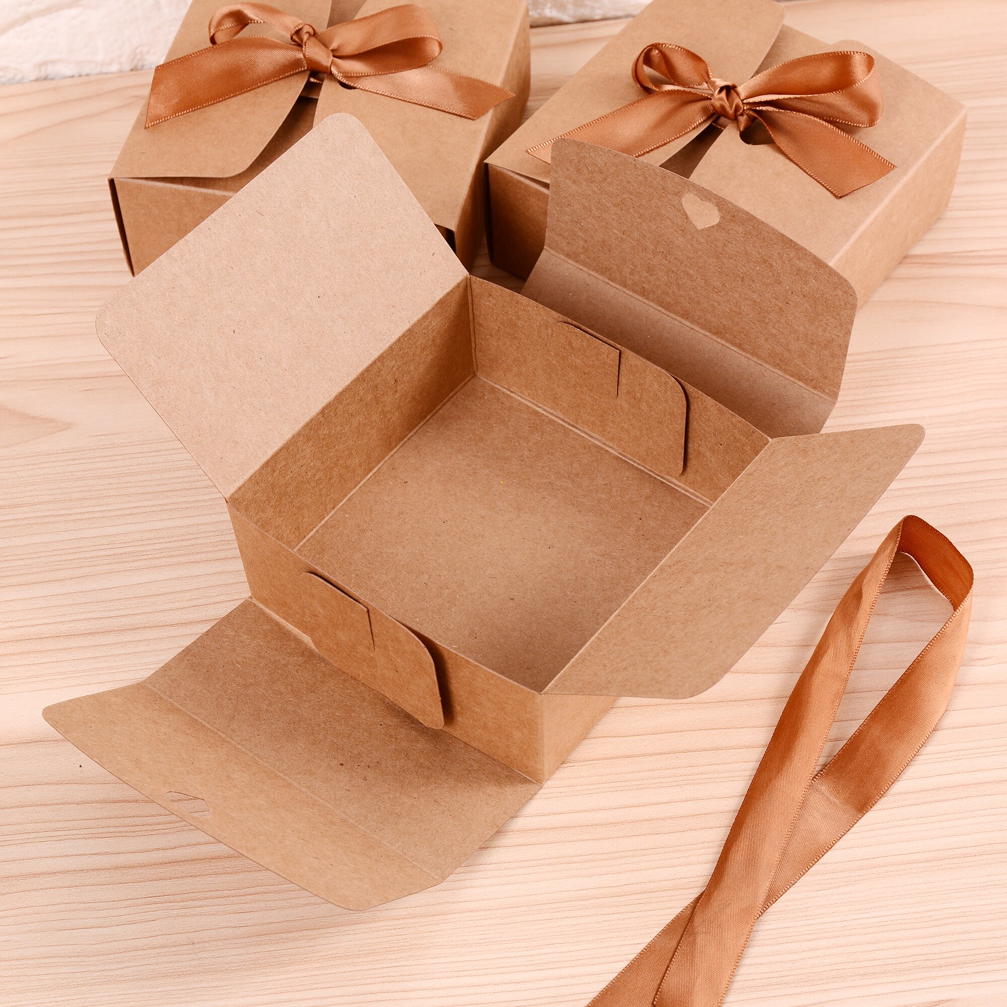 Square Kraft Paper Box Cardboard Package Valentine... – Vicedeal