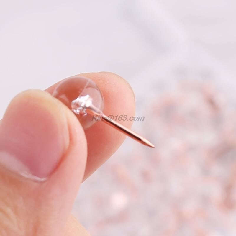 100pcs Rose Gold Pushpins Thumb Thumbtack Board Ro... – Grandado