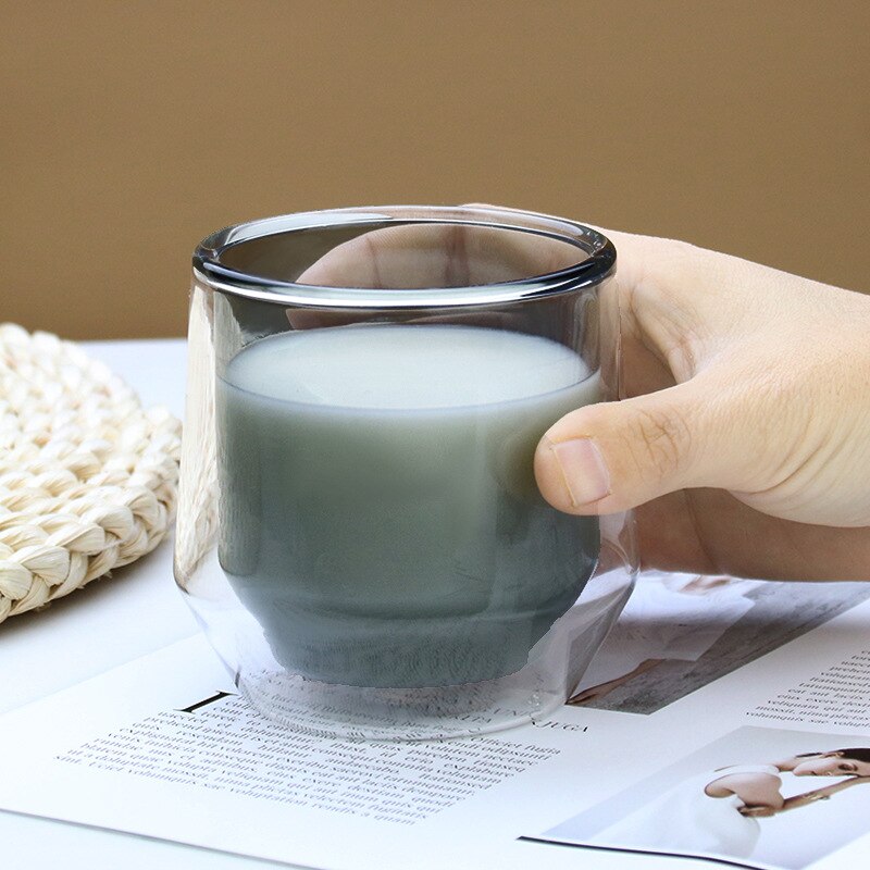Double Color Glass Cup Anti Scalding Tea Cup High Grandado
